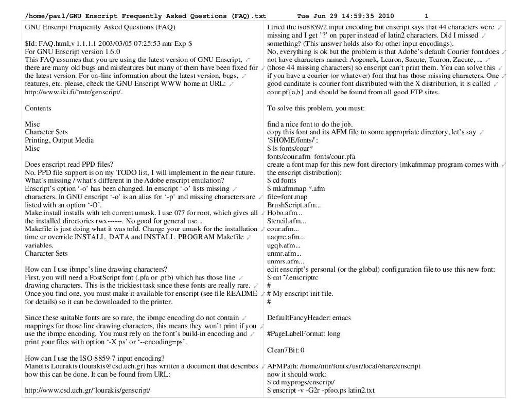Printing Text Files To PDF With Enscript · tech.surveypoint.com